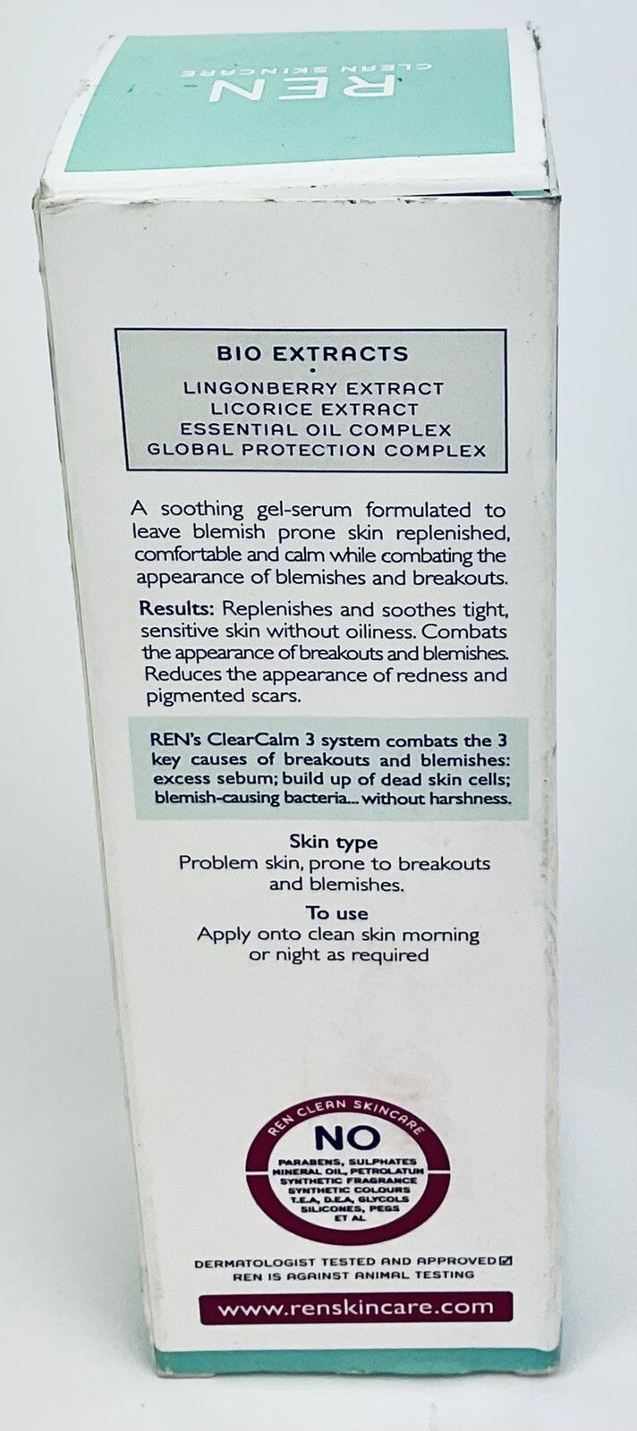 REN clear skincare clearcalm 3 replenishing vlarity serum blemish prone ...