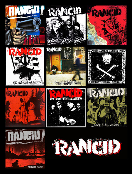 RANCID album discography magnet (4.5" x 3.5") punk rock trouble maker ...