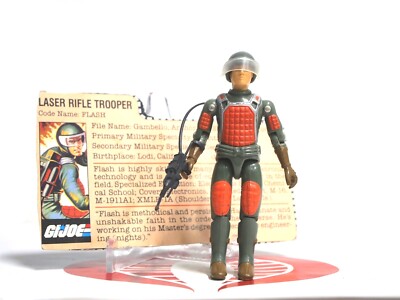 GI Joe Action Figure FLASH Complete & Filecard 1982 CD: 9 Absolutely ...