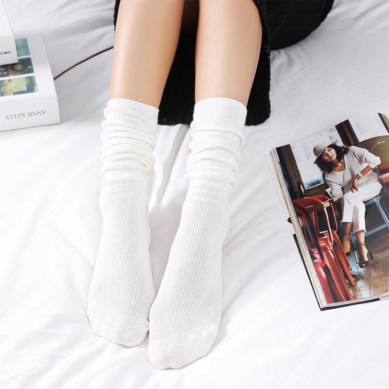 Socks Women's Thin Socks Bunching Socks Retro Mori Boots Autumn Winter ...