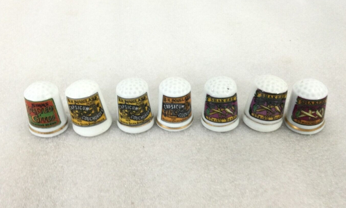 1981 General Store Ads Bone China Thimbles MSR Imports - Lot of 7 | eBay