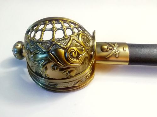 Mermaid Pirate Cutlass Sword With Basket Guard & Sheath for sale online ...