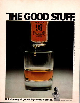 Old Grand Dad 86 Proof Bourbon the Last Drop 1972 Vintage Color Alcohol ...
