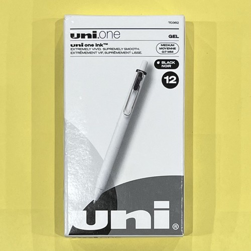 Uni-Ball One Retractable Gel Pens, Medium Point 0.7 mm, Black Ink, Box ...