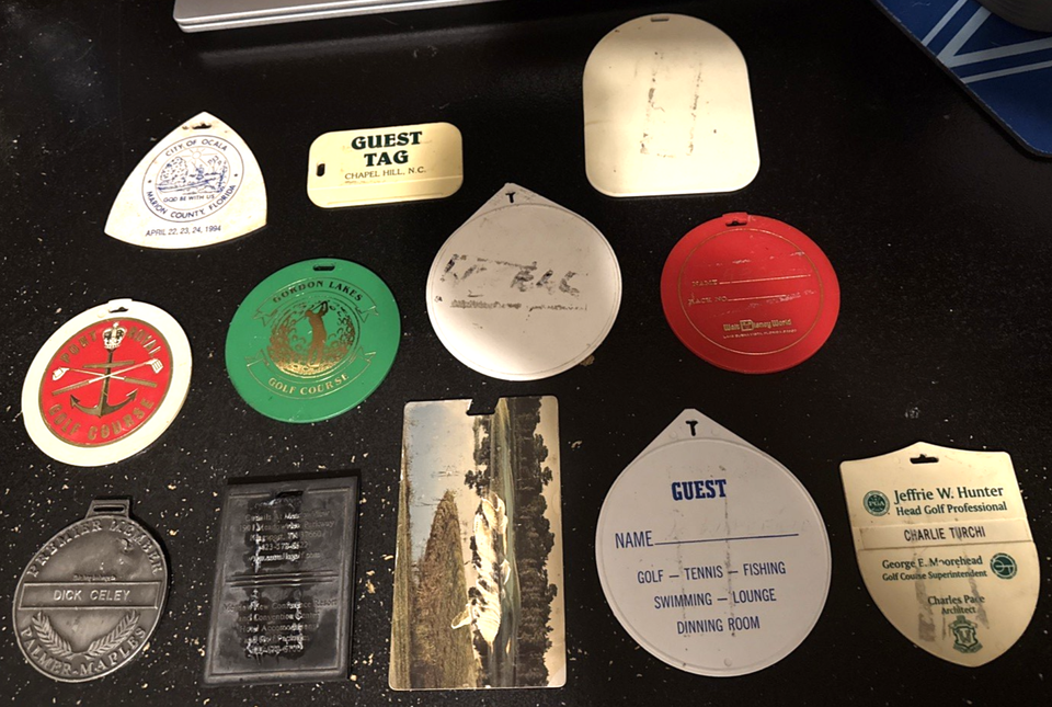 Vintage Golf Luggage Tag Lot (12), Disney, Masters, PGA, Bermuda ...
