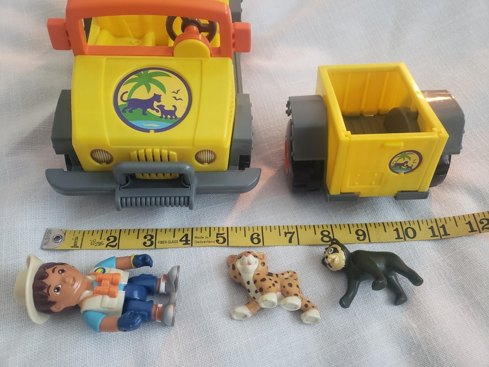 Vtg Go Diego SOUNDS/TALKING Safari Rescue Jeep,Trailer, Diego Figure ...
