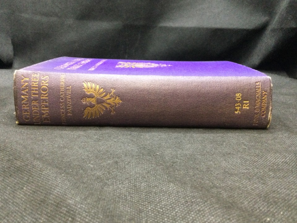 VERY RARE SIGNED Germany Under Three Emperors-C Radziwill [Funk & Wagnalls 1917] | eBay