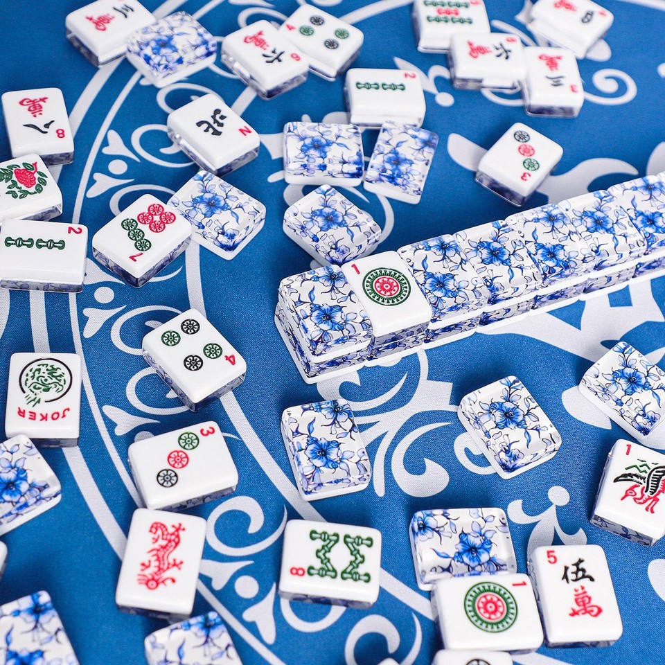 Set of American Mahjong Tiles, 166 Quality Acrylic Mahjongg Tiles with ...