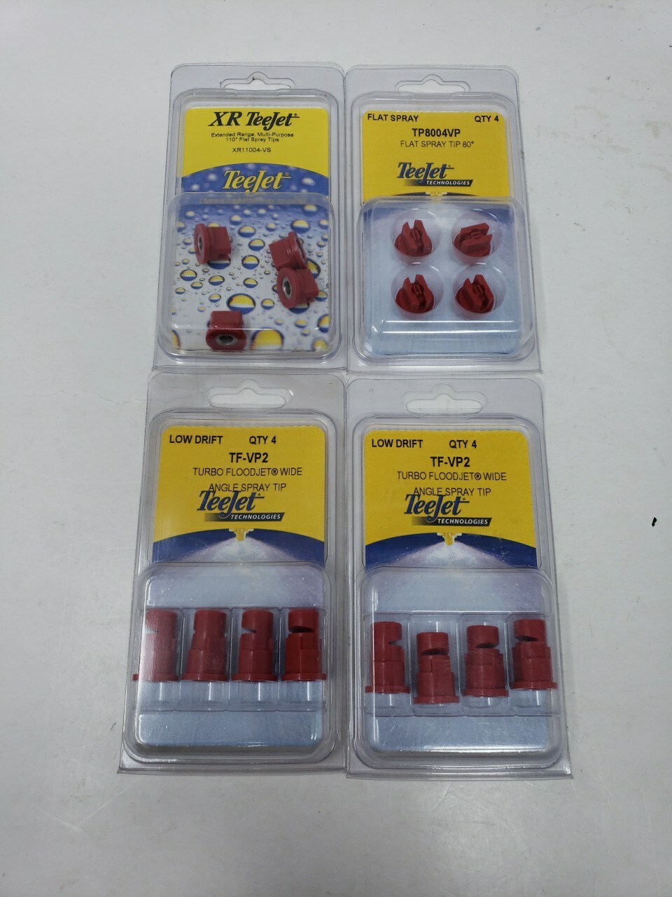 TeeJet Lot Wide Spray Tip TF-VP2 8ct, Flat Spray Tip TP8004VP 4ct ...