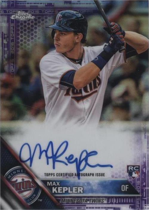 2016 Topps Chrome - Rookie Autographs Max Kepler #RA-MK Purple ...