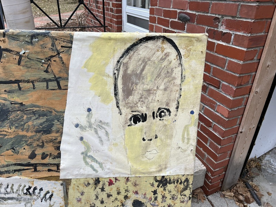 Purvis Young Large Original Painting Life In Overton Larry Clemons ...