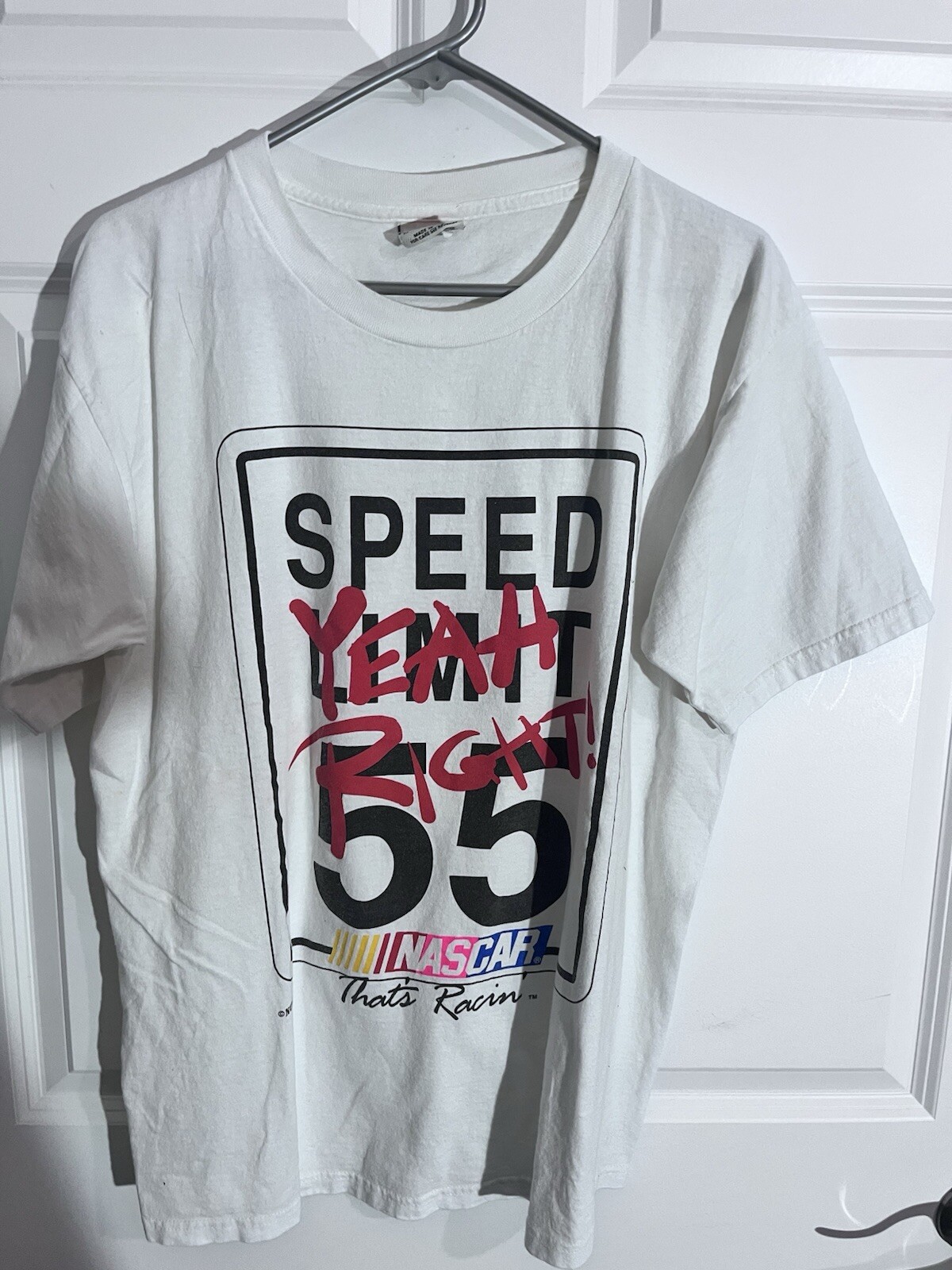 Vintage NASCAR 55 Mph Speed Limit T-shirt Size XL Nut… - Gem