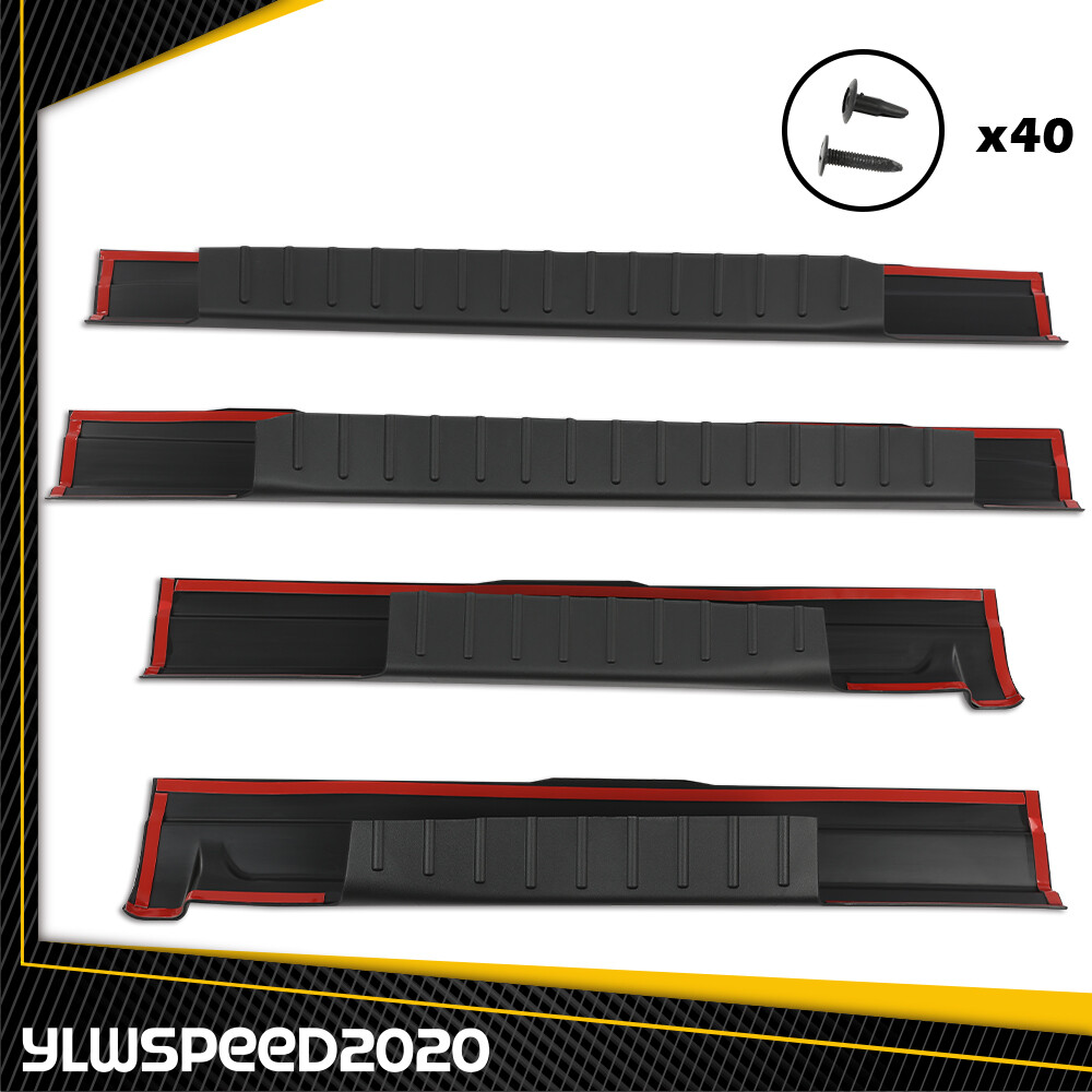 4Pcs Rocker Panel Protector Guard Covers Fit For 09-14 Ford F150 Crew ...