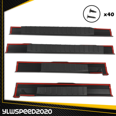 4Pcs Rocker Panel Protector Guard Covers Fit For 09-14 Ford F150 Crew ...