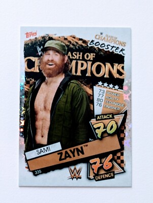 WWE SAMI ZAYN TOPPS SLAM ATTAX 2021 #335 WRESTLING TRADING CARD | eBay UK