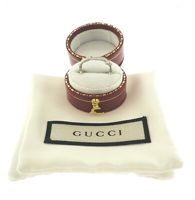 💍 GUCCI 8 Diamond Platinum 950 Band Ring + Gucci Pouch | eBay