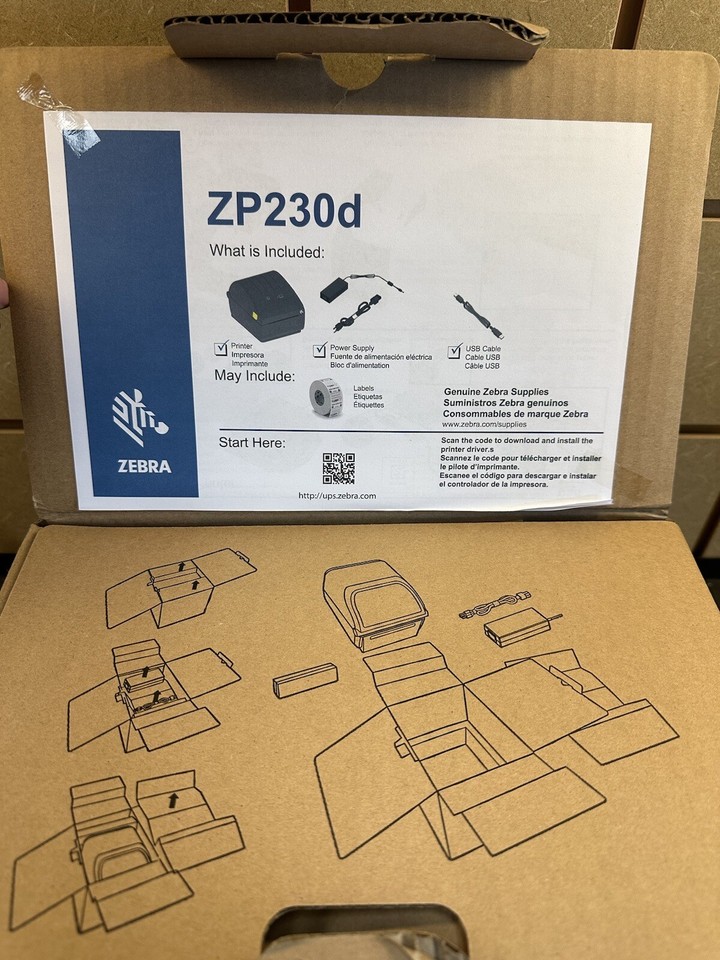 Zebra ZP230 Desktop Direct Thermal Label Printer ZP 230d NEW BOX FREE ...