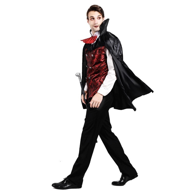 EY23 Classic Mens Vampire Count Dracula Gothic Goth Vamp Halloween ...
