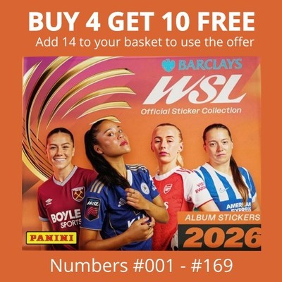 WSL Panini Women's Super League Stickers 2026 (25/26) #1 - #169 | eBay UK