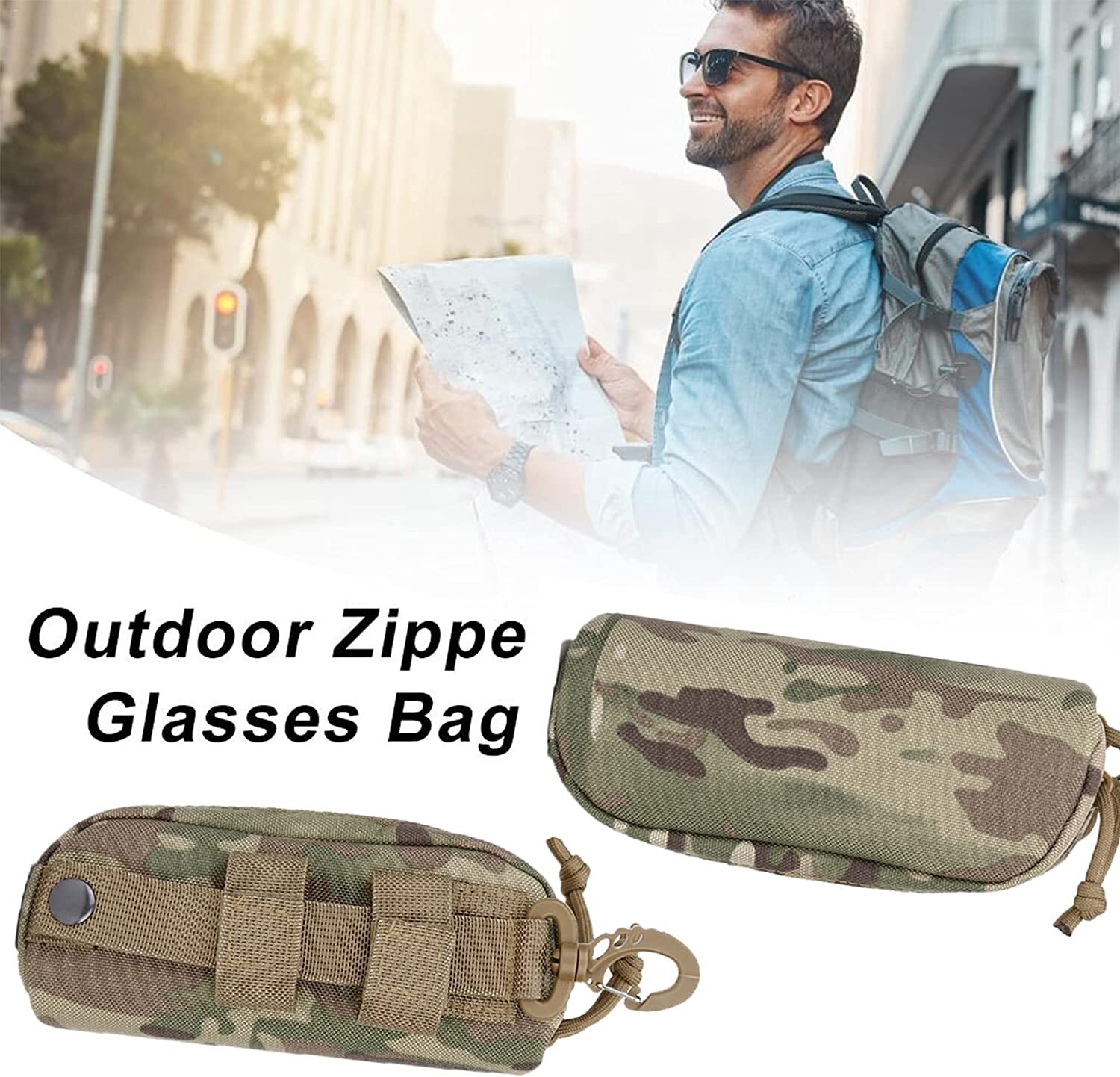 Tactical Eyeglasses Case 1000D Nylon Molle Hard Pouches Sunglasses ...