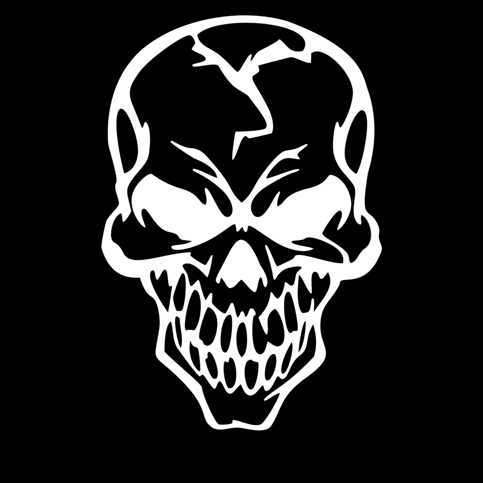 Skull Decal Stickers Biker Car Wall Motorcycle Window Tumbler 22 ...