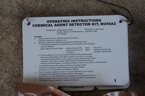 Authentic & Current Military Detector Kit, Chemical Agent, M256, U.S ...