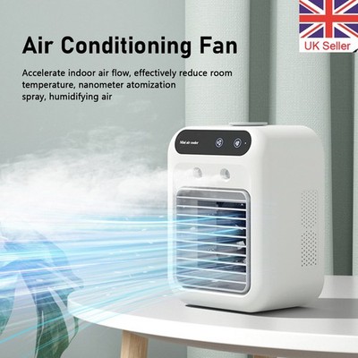 3 in1 Mini Fan Cooler Portable Air Cooling Water Tank Humidifier ...