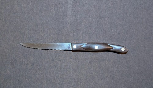 Cutco 1721 KK Serrated Knife 4.75" Blade & 5" Dark Brown Handle Trimmer ...