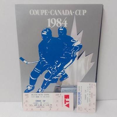1984 Canada Cup Souvenir Program Magazine With Ticket Stub Halifax Team ...
