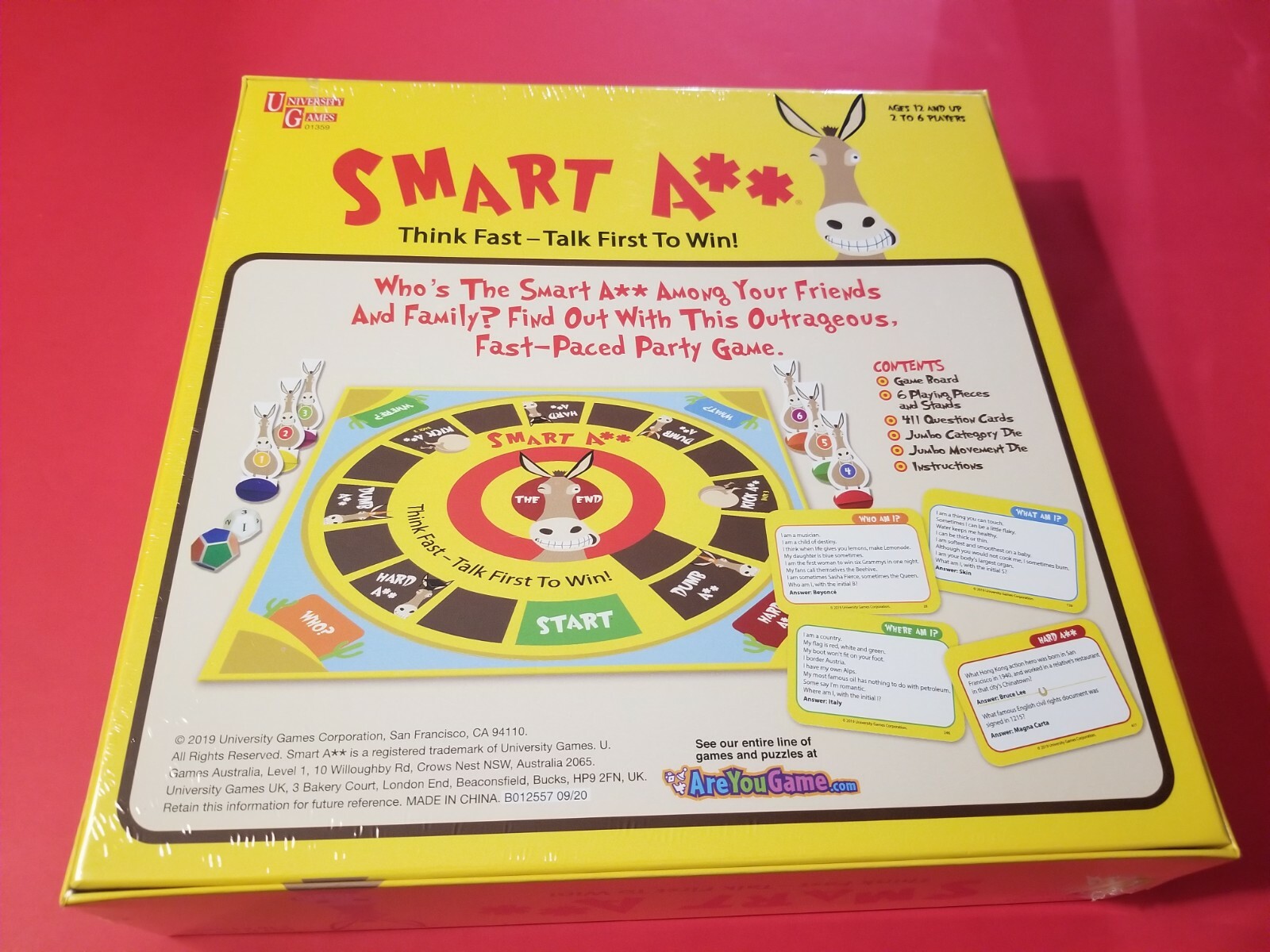 Smart Ass Trivia Game Family Board Game Party Fun Think Talk Fast ...