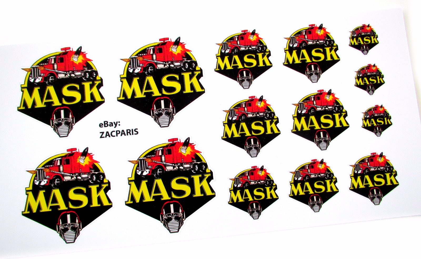 Stickers for KENNER M.A.S.K LOGO Stickers (14 IN TOTAL ON 1 SHEET) | eBay