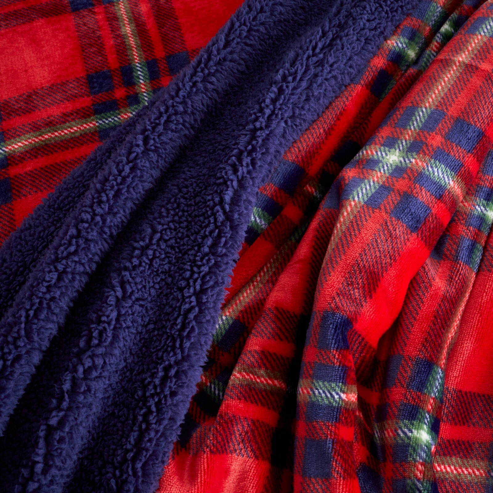 TEDDY Fleece Check DUVET COVER SET Sherpa Warm & Cosy In SINGLE DOUBLE ...