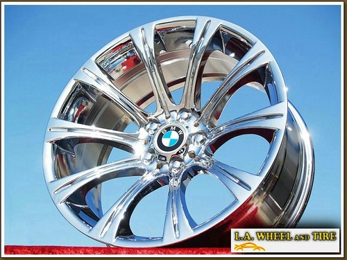 SET OF 4 CHROME 19" BMW M5 M6 E60 STYLE 166 OEM WHEELS RIMS 525i 545i ...