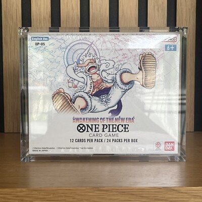 One Piece TCG Booster Box Acrylic Display Case Magnetic Lid 99% UV ...