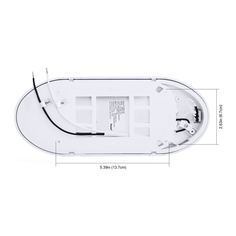 Facon 12V LED RV Interior Ceiling Oval Pancake Light with Switch Warm ...