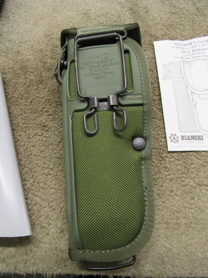 US Bianchi M12 Holster Beretta M9 92F M1911 AMBIDEXTRIOUS OD US ARMY ...