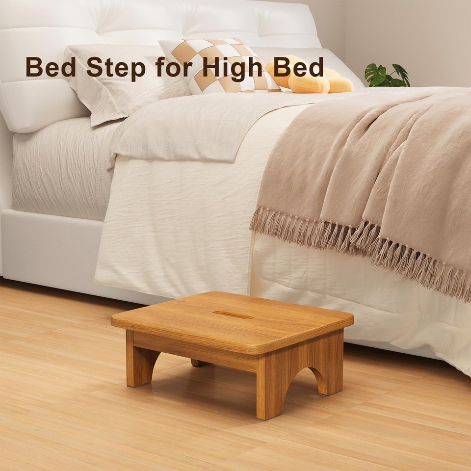 Wooden Step Stool 6.5" Acacia Wood Step Stool Step Stools for Adults ...