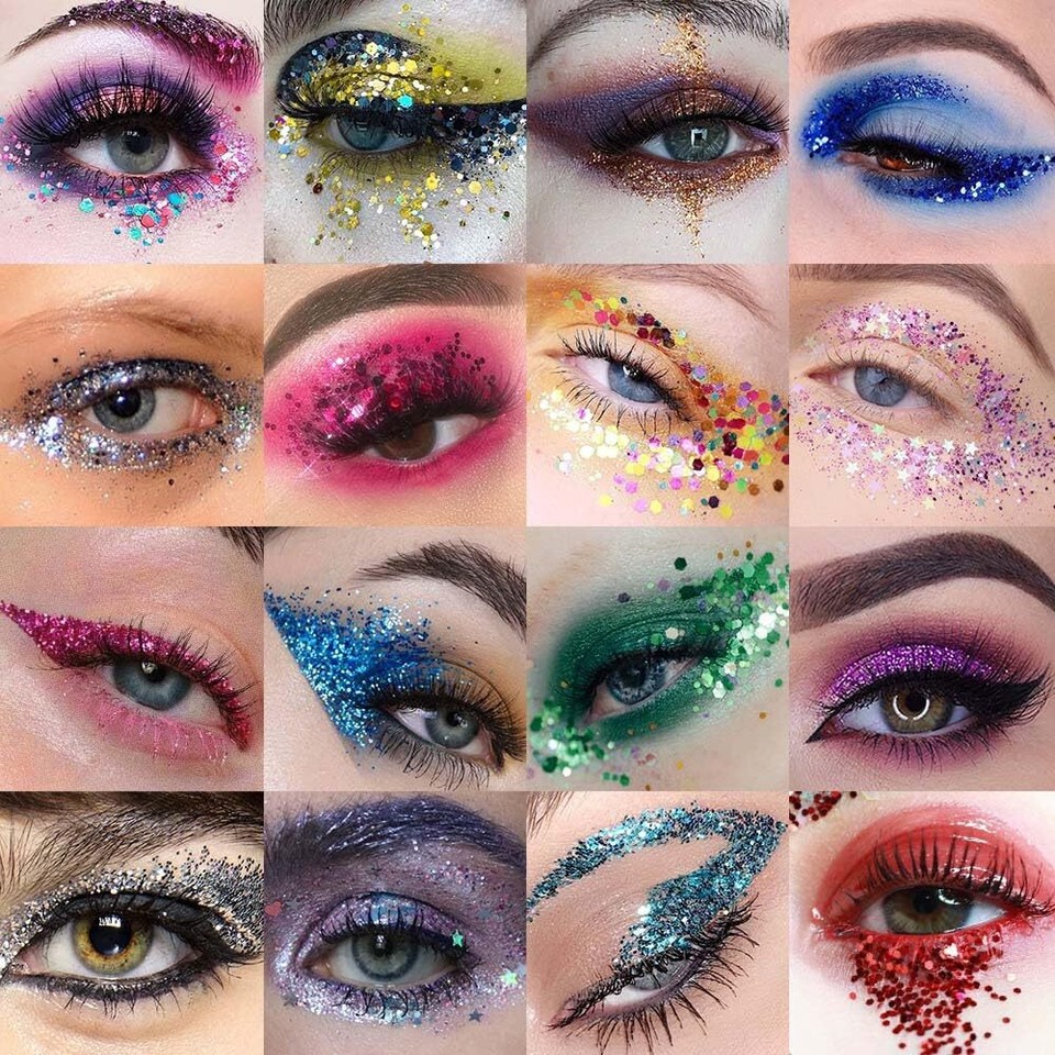 evpct 24 Colors Glitter Sparkle Eyeshadow Makeup Palette Pallets For ...