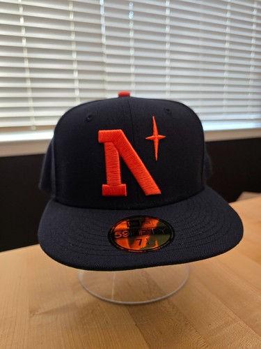 Noble North North Star New Era 59Fifty Hat (Size 7 1/4) Navy/Orange HTF ...
