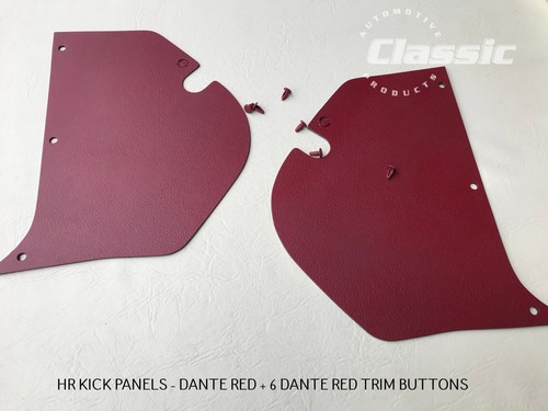 HOLDEN HR Kick Panels DANTE RED (pair) Inc 6 Dante Red Trim Buttons ...