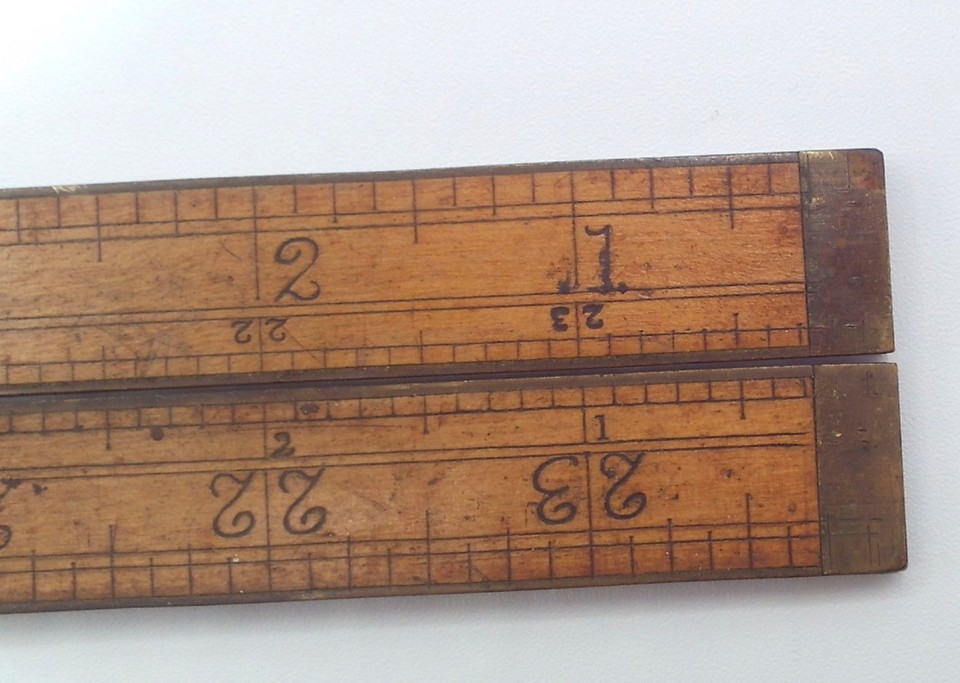 Vintage Stanley Rule & Level Co. Boxwood & Brass 24" Folding Ruler No ...