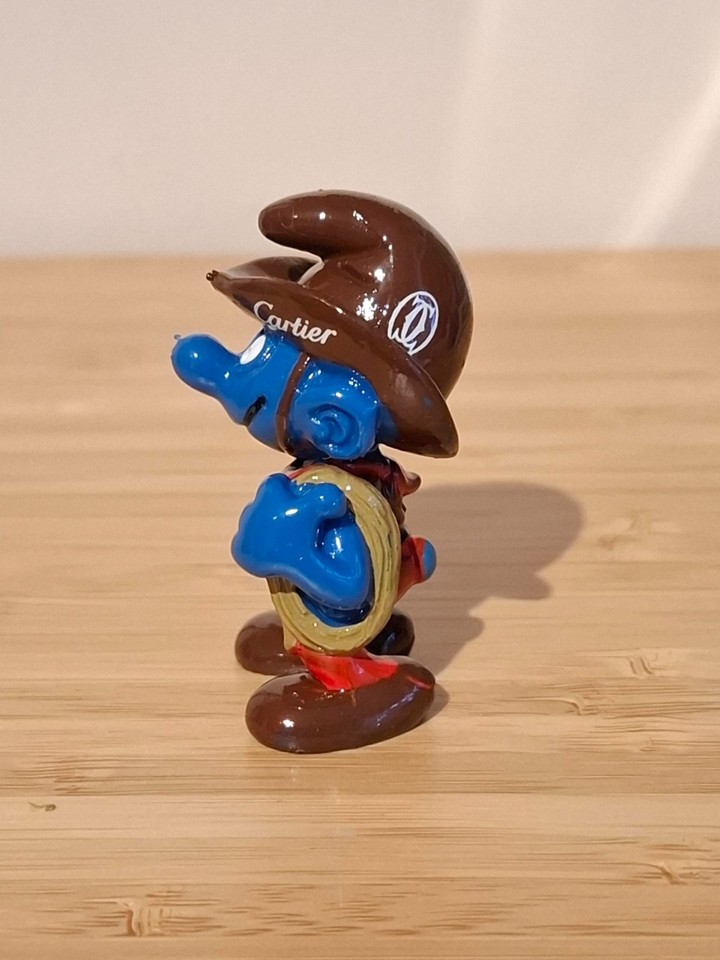 Schtroumpf Schleich: 20122 COWBOY - Promo CARTIER Customisé (Smurf) | eBay