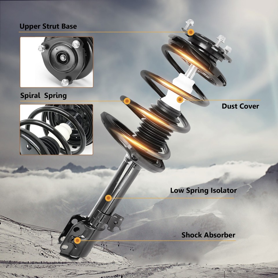 Vextone 2PC Front Struts for 2000-2005 Toyota RAV4 AWD w/ Coil Spring ...