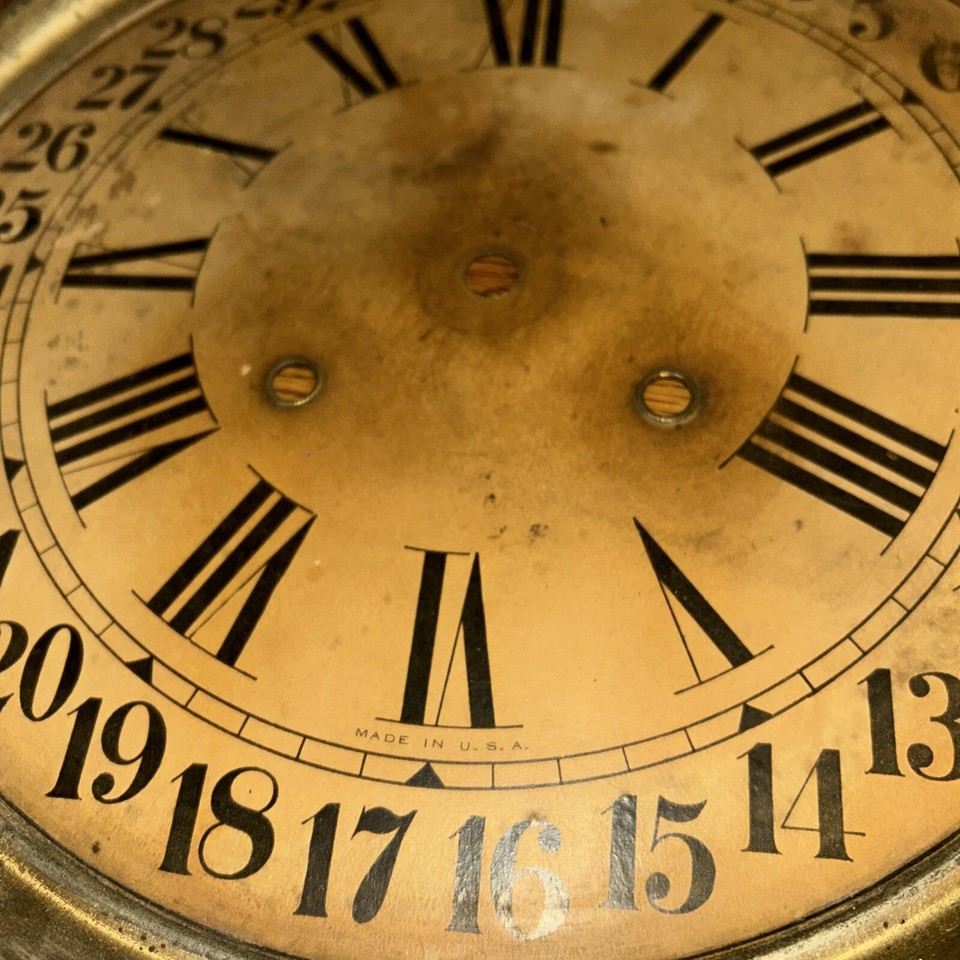 Antique Regulator Calendar Clock Dial Pan | eBay