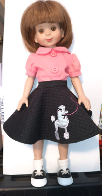 4 Pieces 50's Poodle Skirt Outfit- 12" Dolls- Betsy, Little Darling ...