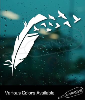 Feather Birds VINYL STICKER DECAL | eBay