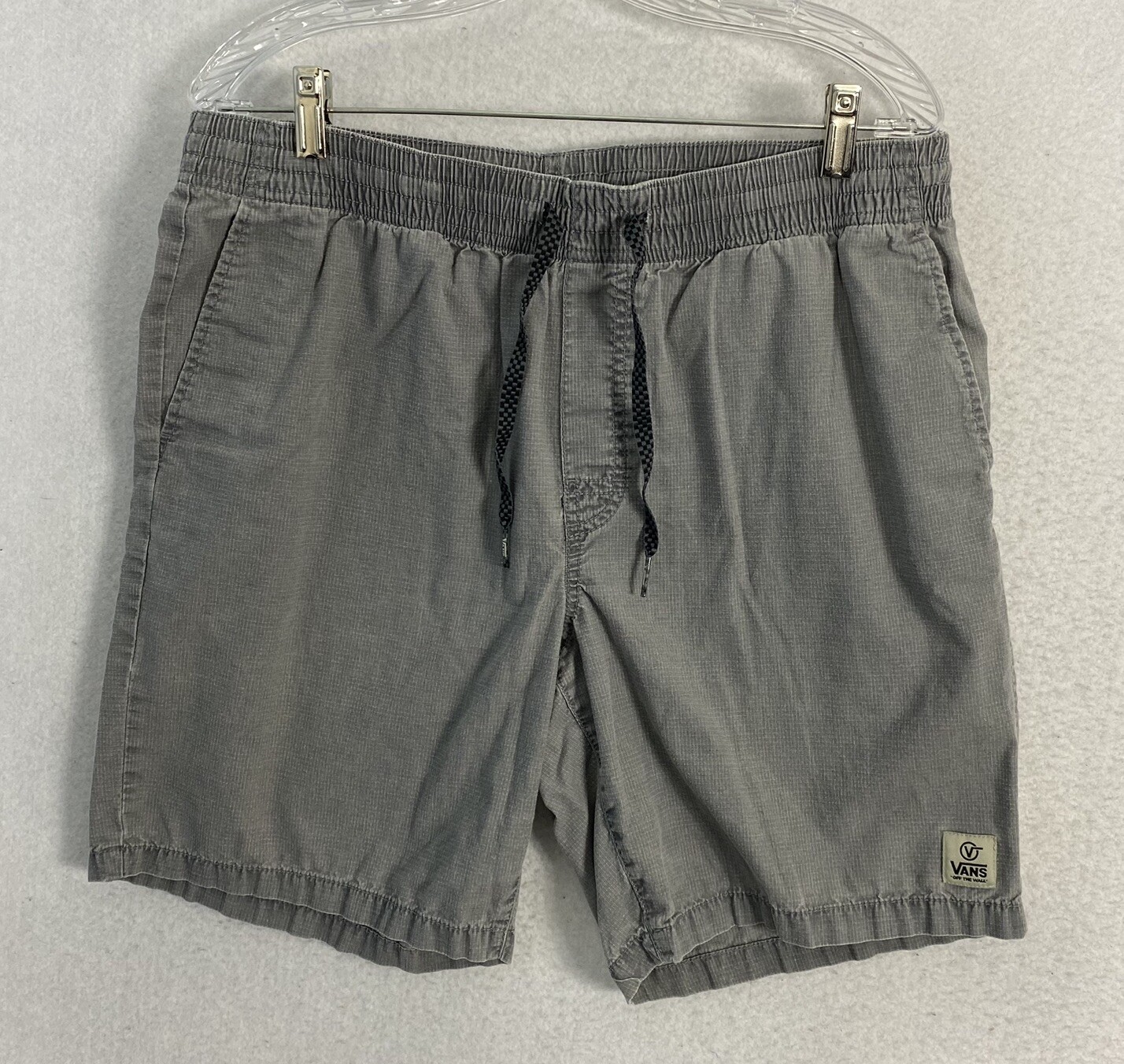 Vans Shorts Mens L Gray Chino Drawstring Pockets Skateboarding Casual ...