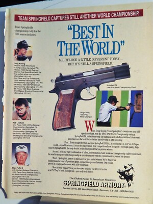 SPRINGFIELD P9 HANDGUN ORIGINAL VTG 1991 ADVERTISEMENT | eBay