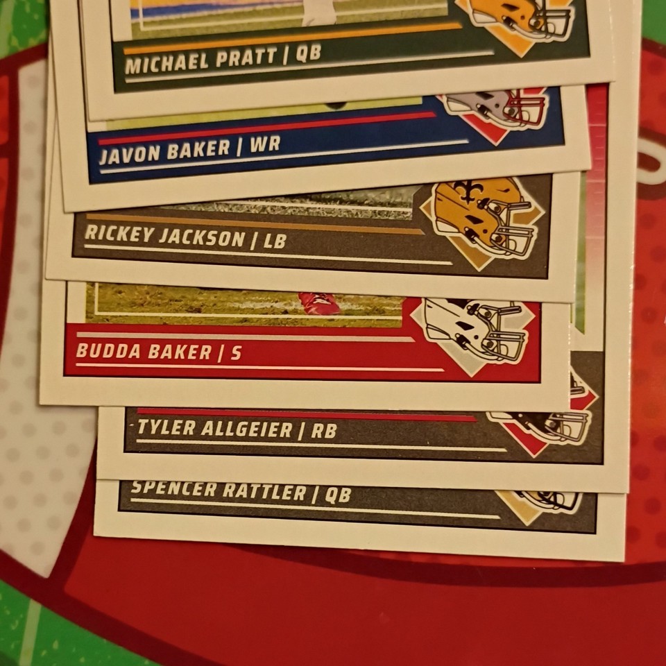 Score NFL Rookie Trading Card Lot - 6 Cards: Pratt, Baker, Jackson ...