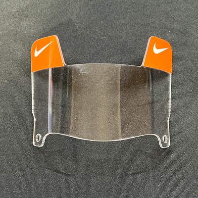 Orange Nike Tabs - Clear MINI Football Helmet Visor with Orange Clips ...